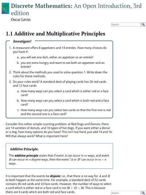 Additive And Multiplicative Principles Pdf Numbers Arithmetic