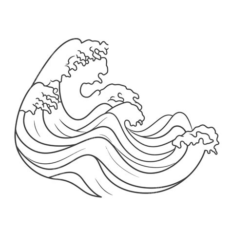 Japanese Waves Coloring Page Coloring Pages
