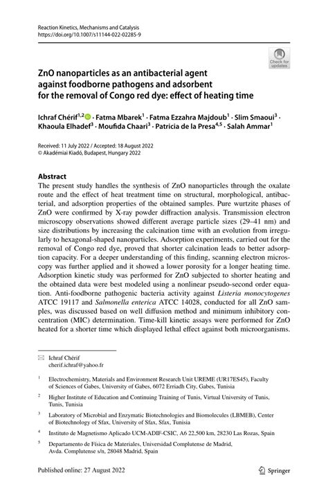 Pdf Zno Nanoparticles As An Antibacterial Agent Against Foodborne