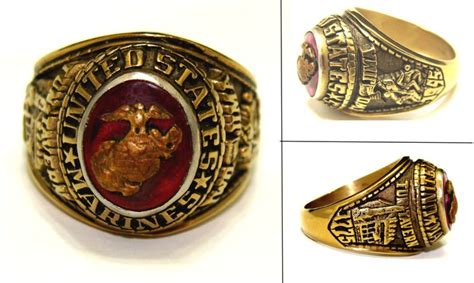 Vintage United States Marines Ring Old Class 1775 1945 Ring Etsy