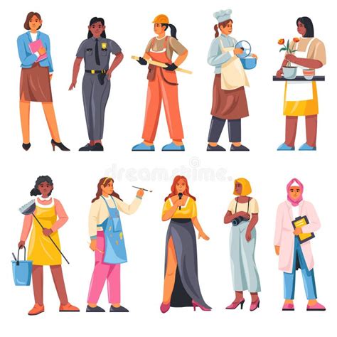 Different Professions Stock Illustrations 6134 Different Professions