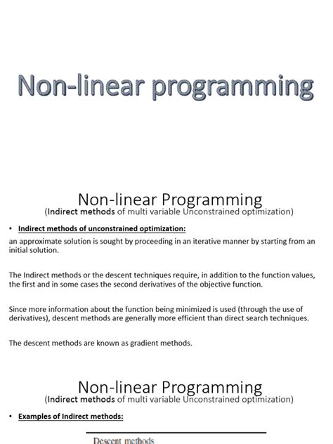 Optimization Techniques Lecture 5 And 6 Pdf Mathematical