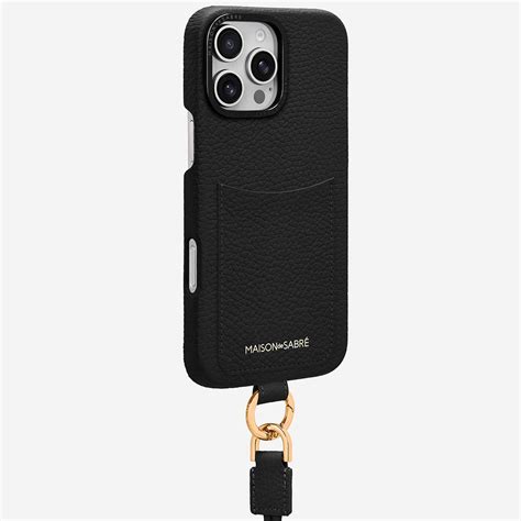 The Sling Phone Case Iphone 16 Pro Max Black Caviar Maison De SabrÉ