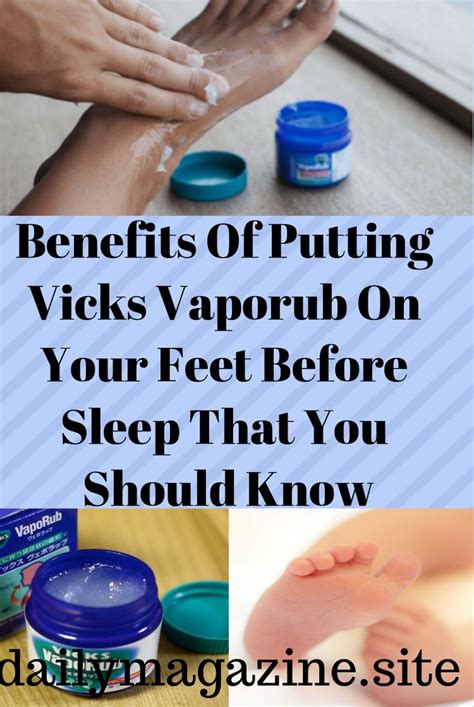 Why Should You Rub Vicks Vaporub On Your Feet At Night At Frank Keith Blog