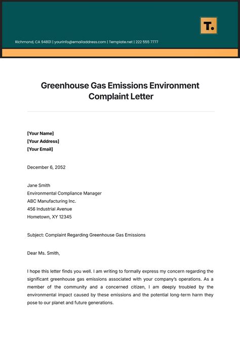 Complaint Letter Format Ne0104 Complaint Letter Template English