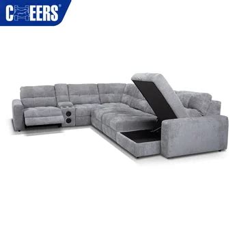 Manwah Cheers Fabric Sectional Sofa Set Furniture Modular Recliner Sofa