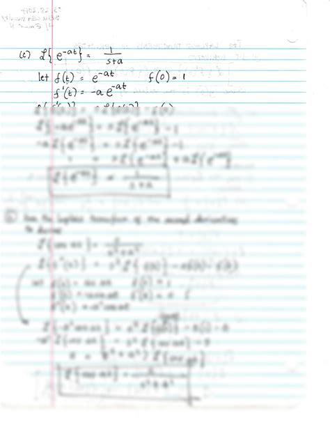 Solution Derivative Of Laplace Transform And Intro To Inverse Laplace