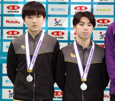【卓球全日本】中学生ペアが史上初の準v 岩井田駿斗「100点満点」 中野琥珀「来年は2位から1位に」男子複 2025年2月2日掲載 ライブドアニュース