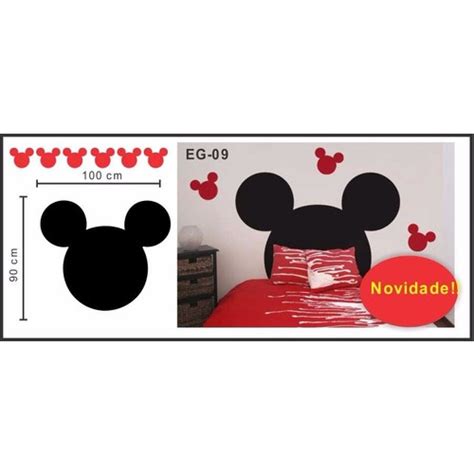 Adesivo Papel Parede Cabeceira Quarto Infantil Mickey Disney Shopee