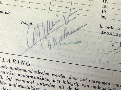 Original Wwii Dutch Ss Statement Document From A Onderschaarleider