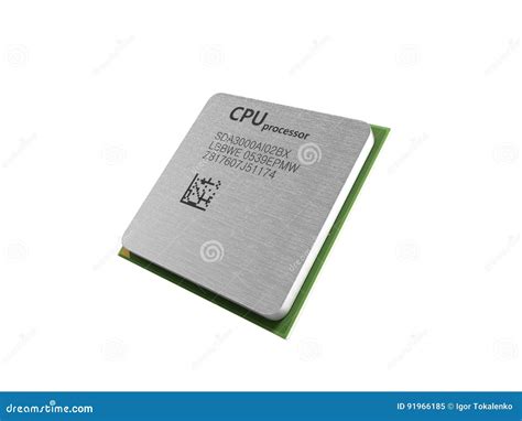 Central Computer Processors CPU High Resolution D Render Stock Illustration Illustration Of