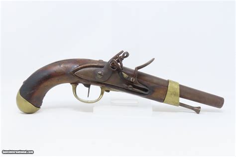 1812 Napoleonic Wars French Model An Xiii Flintlock Military Pistol