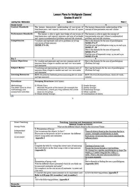 Math 34 Q4 Week 2 Dlp Pdf Area Cognition