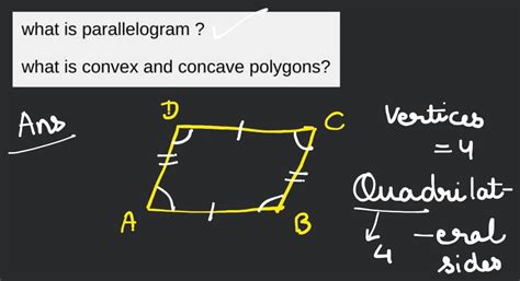 What Is Parallelogram What Is Convex And Concave Polygons Filo
