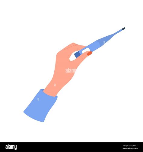 Female Hand Holding Thermometer Healthcare Concept Vector