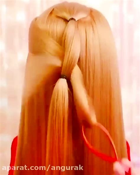 آموزش مدل بافت مو و شنیون دخترانه آسان