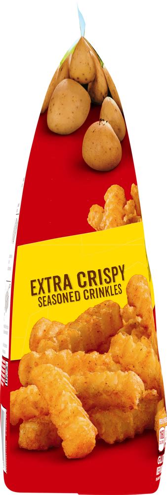 Ore Ida Extra Crispy Seasoned Crinkles Planogram Left