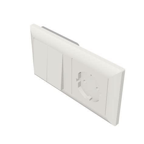 Busch Balance Si 2gang 1way Switch And Socket Outlet Abb Wall Socket