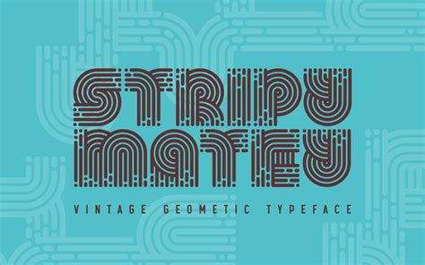 Stripy Matey Geometric Font 381246 Templatemonster
