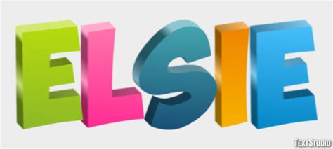 Elsie Multi Color For The New Year Text Effect Generator