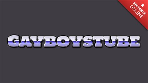 Gayboystube Chrome Reflection Style Text Effect Generator