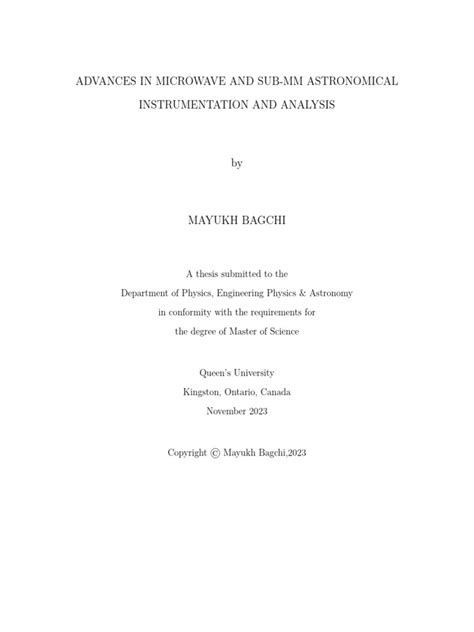 Bagchi Mayukh Msc Thesis Pdf Cosmic Dust Star Formation