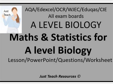 Maths And Statistics For A Level Biology Teaching Resources