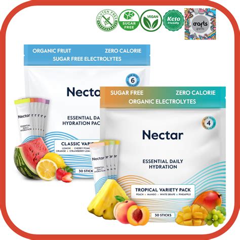 Nectar Hydration Electrolytes 1 Sachet 生酮饮食 Vegan Zero Sugar Zero