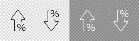 Premium Vector Percent Arrow Isolated Icon In Line Style Vector Business Concept