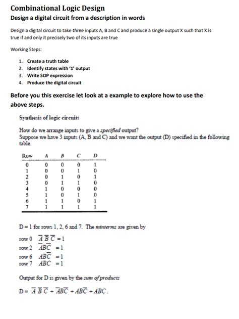 Solved Digital Electronics Introduction Your Exercises Are
