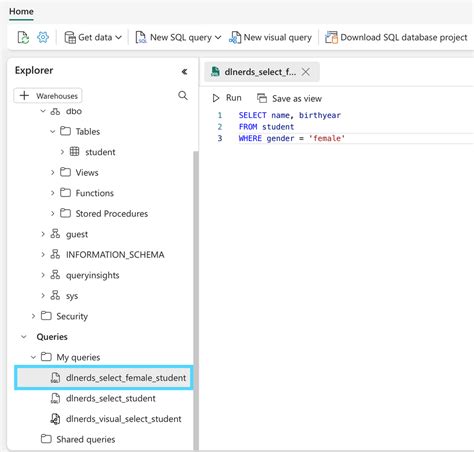 How To Save A T Sql Query As View In Microsoft Fabric