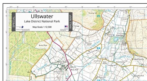 Ullswater Wall Map 1 12 500 The Map Centre Press