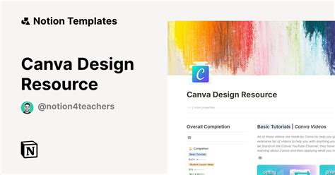 canva design resource template by milo notion4teachers notion marketplace