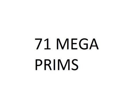 Second Life Marketplace 71 Mega Prims Full Perm