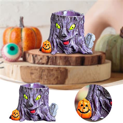 Halloween Haunted House Decor Wooden Spooky Village Tabletop