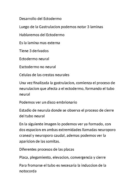 Desarrollo Del Ectodermo Desarrollo Del Ectodermo Luego De La Desarrollo Del Ectodermo Desarrollo Del Ectodermo Luego De La