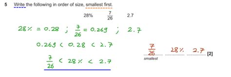 GCSE Ordering Numbers Questions And Answers