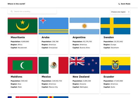 Frontend Mentor Rest Countries With Next Js And Tailwind Css Coding