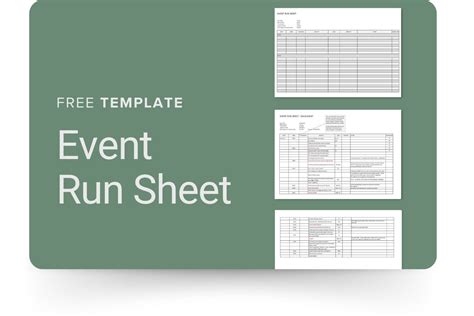 Event Kit Free Event Run Sheet Template
