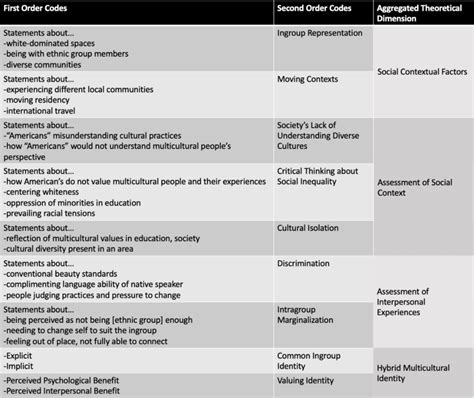 1 first order codes and second order categories within their