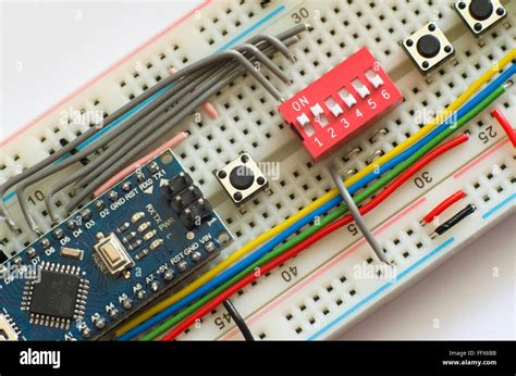 electronics prototyping board breadboard with an arduino pro mini