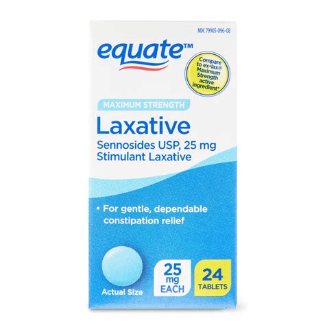 Brandclub Equate Maximum Strength Sennosides Laxative Tablets For Constipation Relief 25mg