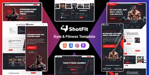 Shotfithtml5、css3、bootstrap5健身房网站模板