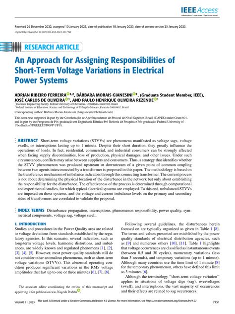 An Approach For Assigning Responsibilities Of Short Term Voltage Variations In Electrical Power