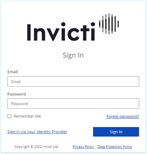 Logging In To Invicti Invicti