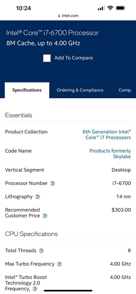 Observation Intel Has Removed Core Count From Cpu Info Pages From