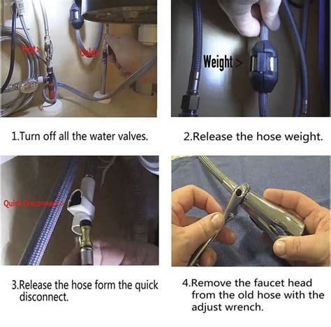 Quick Connect Faucet Hose Moen 150259 Pull Down Hose Replacement 68