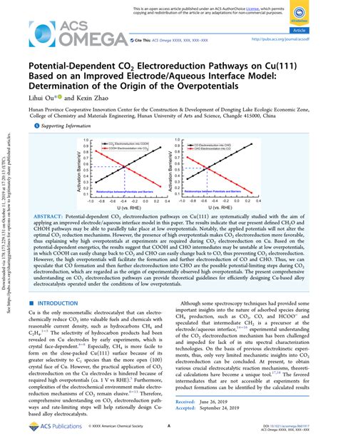 Pdf Potential Dependent Co 2 Electroreduction Pathways On Cu 111 Based On An Improved