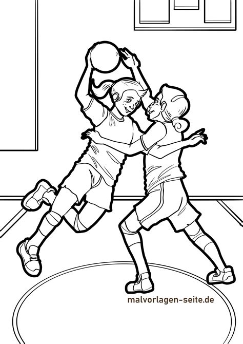 Ausmalbilder Handball