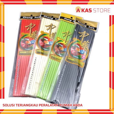Jual Sumpit Melamin Sumpit Makanan Melamin Chopstick Premium Sumpit Mie Warna Warni 1 Set